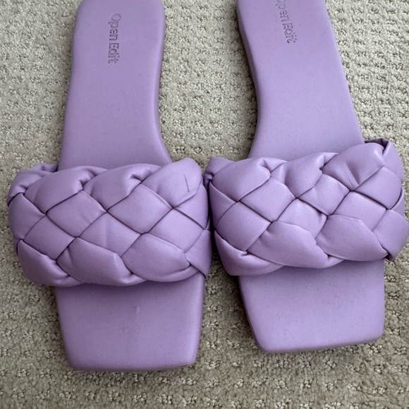 Open Edit | Shoes | Nordstroms Purple Braided Slide Sandals | Poshmark